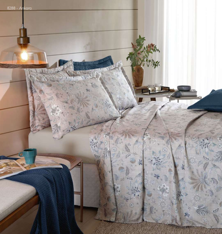 Jogo 2 Peças Roupa de Cama Solteiro Toque de Algodão - Ankara | Hedron ...